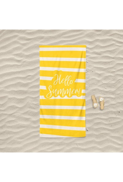 Marte Home Hello Summer S - Baskılı Plaj Havlusu