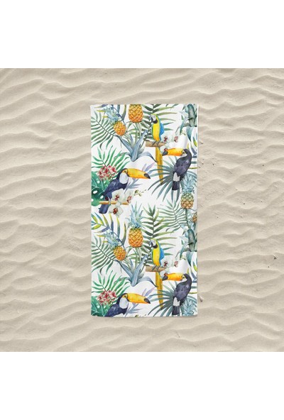 Marte Home Tropicals 2 Baskılı Plaj Havlusu