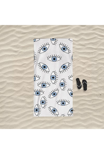 Marte Home Blue Eyes Plaj Havlusu