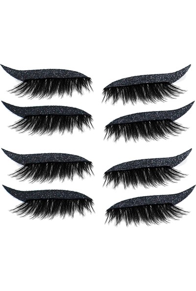 Baosity 2-In-1eyeliner ve Çıkartmalar Uzun Ömürlü Kendinden Yapışkanlı Makyaj Araçları Siyah (Yurt Dışından)