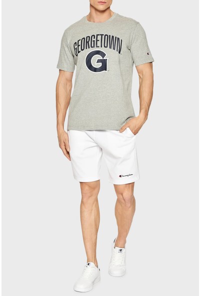 Champion Logolu Pamuklu Belden Bağlamalı Cepli Regular Fit Bermuda Erkek Bermuda 217068 Wht WW001 Champion Logolu Pamuklu Belden Bağlamalı Cepli Regular Fit Bermuda Erkek Bermuda 217068 Wht WW001