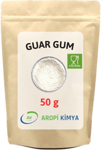 Aropi Kimya Extra Saf E412 Guar Gam (Guar Gum) 50 Gr
