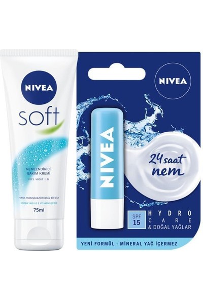 Nivea Med Dudak Kremi + Nivea Soft 75 ml