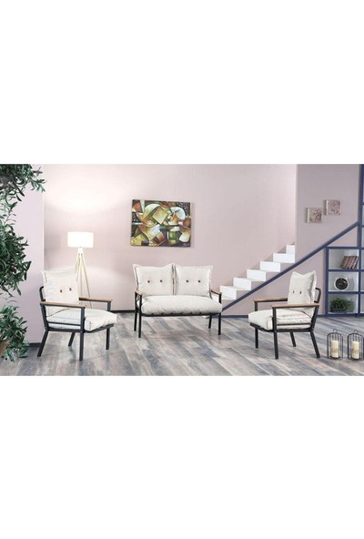 Ipek Mobilya Neta Balkon, Bahçe, Cafe - Metal Koltuk Takımı 2+1+1 Ipek Mobilya Neta Balkon, Bahçe, Cafe - Metal Koltuk Takımı 2+1+1