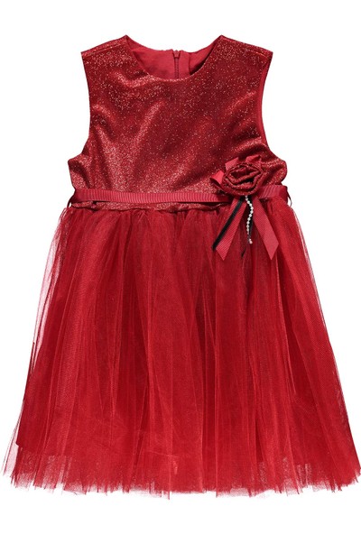 Civil Girls Kız Çocuk Maskeli Abiye 6-9 Yaş Kırmızı Civil Girls Kız Çocuk Maskeli Abiye 6-9 Yaş Kırmızı