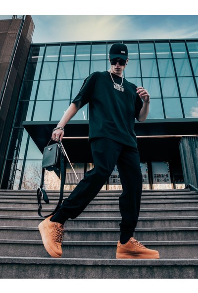 Abluka Online Baskılı Jogger Eşofman Siyah