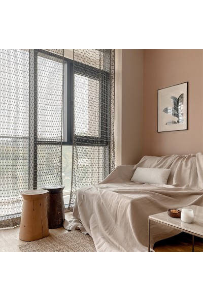 Alesta Home Kahverengi Ip Perde 150 x 280 cm PRD006