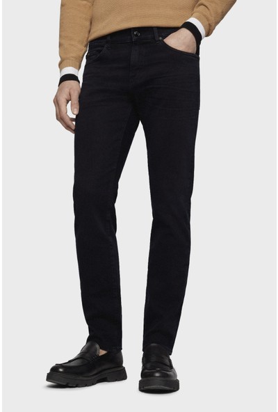 Boss Pamuklu Normal Bel Slim Fit Dar Paça Jeans Erkek Kot Pantolon 50467634 012