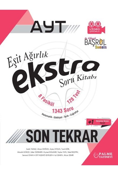 Palme Yayıncılık AYT Eşit Ağırlık Ekstra Soru Kitabı Son Tekrar Palme Yayıncılık AYT Eşit Ağırlık Ekstra Soru Kitabı Son Tekrar