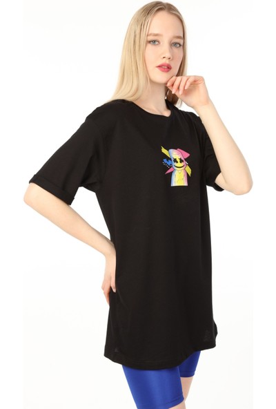 Marshmallow Baskılı Oversize Pamuklu T-Shirt AC-Y38374LNS Marshmallow Baskılı Oversize Pamuklu T-Shirt AC-Y38374LNS