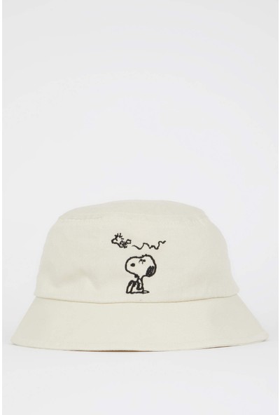 DeFacto Kadın Snoopy Lisanslı Nakışlı Bucket ŞAPKA W9218AZ22SM