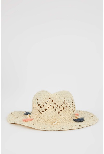 DeFacto Kız Çocuk Hasır Şapka W8382A622SM