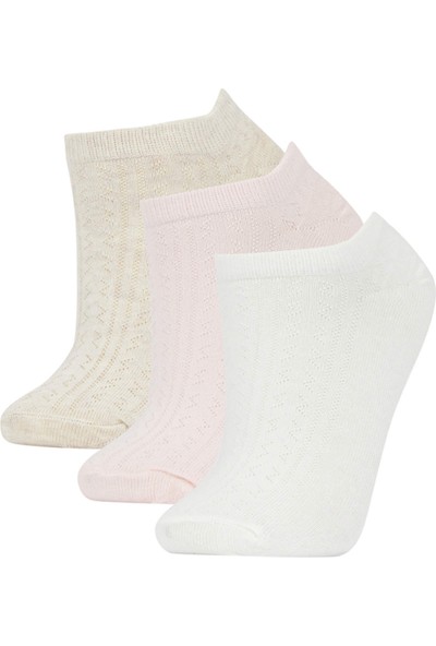 DeFacto Kadın Pamuklu 3'lü Kısa Çorap W9178AZNS DeFacto Kadın Pamuklu 3'lü Kısa Çorap W9178AZNS