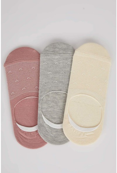 DeFacto Kadın Pamuklu 3'lü Babet Çorap W9158AZNS DeFacto Kadın Pamuklu 3'lü Babet Çorap W9158AZNS