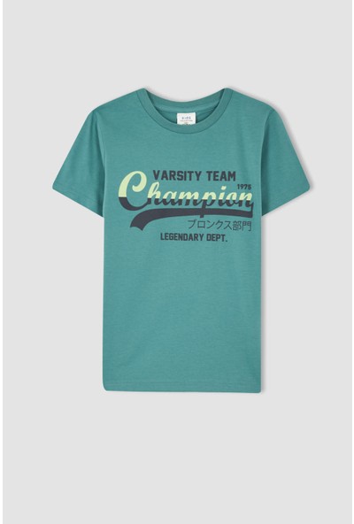 DeFacto Erkek Çocuk Regular Fit Bisiklet Yaka Kısa Kollu Tişört X2663A622SP