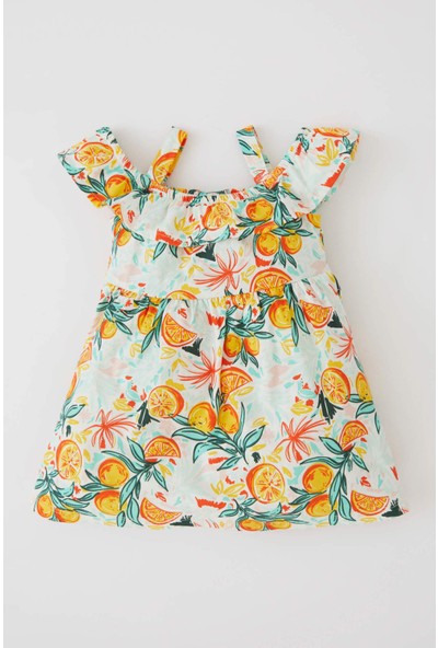 DeFacto Kız Bebek Regular Fit Omuzu Açık Askılı Elbise X8921A222SM