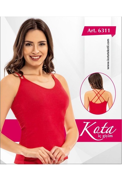 Kota 6311 Likralı Çapraz Sırt Askılı Atlet Kota 6311 Likralı Çapraz Sırt Askılı Atlet