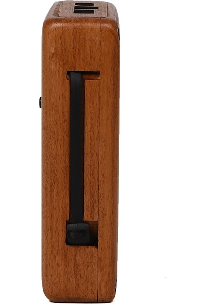 E.F.E Ahşap Gövde Güneş Enerjili 10000 Mah Powerbank