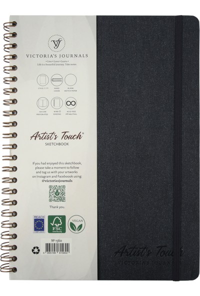 Victoria's Journals Canvas Spiralli Resim Defteri A4 , 60 Yp 120 gr Victoria's Journals Canvas Spiralli Resim Defteri A4 , 60 Yp 120 gr