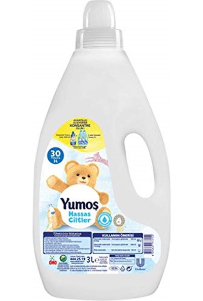 EKS Ticaret Yumoş Hassas Ciltler Standart Yumuşatıcı 1 Paket (1 x 3000 Ml)