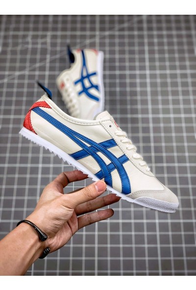 Onitsuka Tiger Mexıco 66 Erkek ve Kadın Ayakkabı Sheepskin Normal Ayakkabıları 1181A119-103 Beyaz Kırmızı Mavi (Yurt Dışından) Onitsuka Tiger Mexıco 66 Erkek ve Kadın Ayakkabı Sheepskin Normal Ayakkabıları 1181A119-103 Beyaz Kırmızı Mavi (Yurt Dışından)