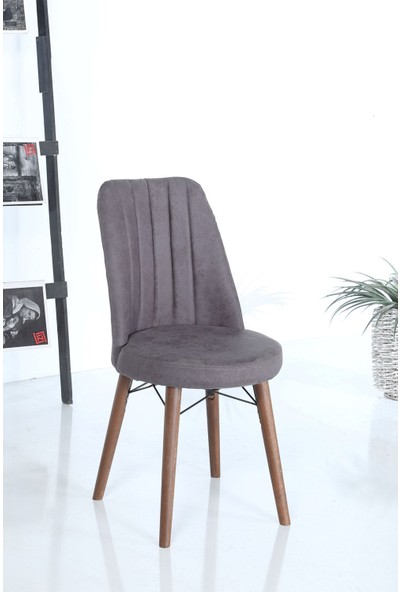 Astro Serisi 1 Adet Sandalye Mutfak Sandalyesi Yemek Odası Sandalyesi - Gri