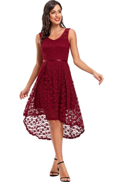 Ankoee Kadın Elbise Asimetrik Elbise Dantel Elbise (Yurt Dışından) Ankoee Kadın Elbise Asimetrik Elbise Dantel Elbise (Yurt Dışından)