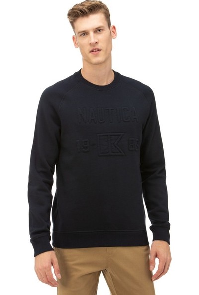 Nautica Erkek Bisiklet Yaka Sweatshirt - Lacivert