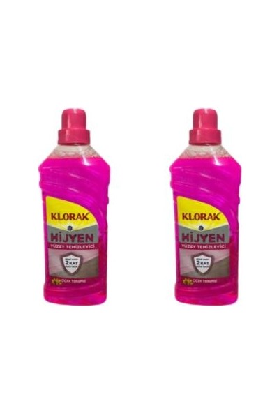 Klorak Hijyen Yüzey Temizleyici Çiçek Terapisi 1000 ml 2 Adet Klorak Hijyen Yüzey Temizleyici Çiçek Terapisi 1000 ml 2 Adet