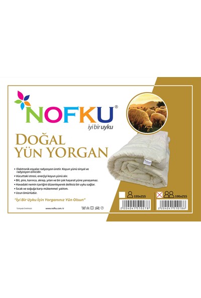 Nofku Çift Kişilik Doğal Yün Yorgan Nofku Çift Kişilik Doğal Yün Yorgan