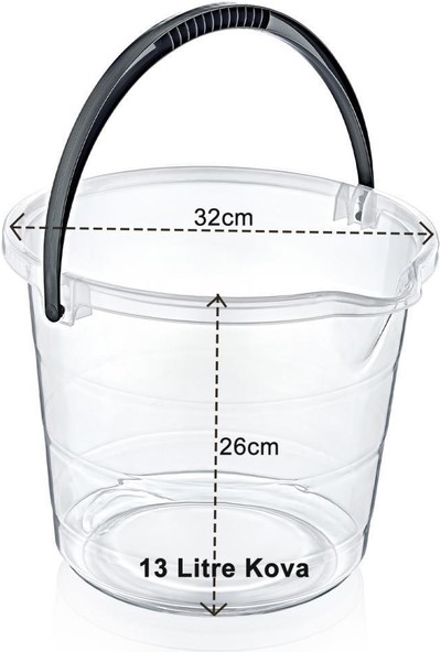 Smartware 13 Litre Temizlik Kovası Şeffaf Smartware 13 Litre Temizlik Kovası Şeffaf