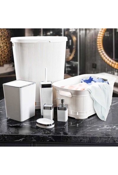 Violet 0183 Still 7 Parça Banyo Seti Beyaz Violet 0183 Still 7 Parça Banyo Seti Beyaz