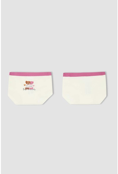 DeFacto Kız Çocuk 2li Pamuklu Slip KÜLOT X0949A622SM