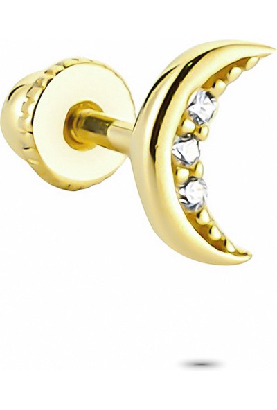 Glorria Altın Ay Helix Piercing