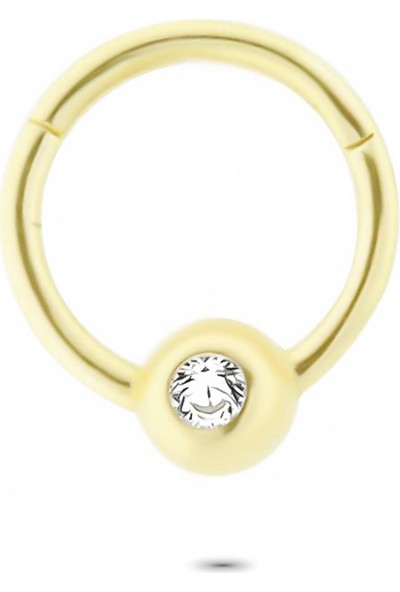 Glorria Altın Tektaş Halka Piercing