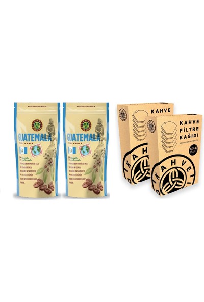Kahve Dünyası Guatemala Filtre Kahve 250GR 2 Adet + 2 Adet Filtre Kagıdı Kahve Dünyası Guatemala Filtre Kahve 250GR 2 Adet + 2 Adet Filtre Kagıdı