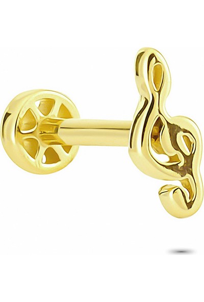 Glorria Altın Sol Anahtarı Tragus Piercing