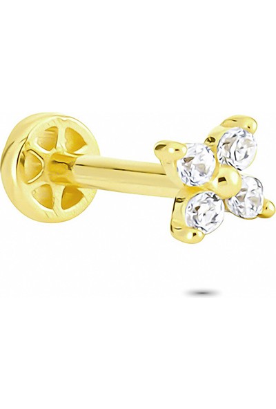 Glorria Altın Kelebek Tragus Piercing