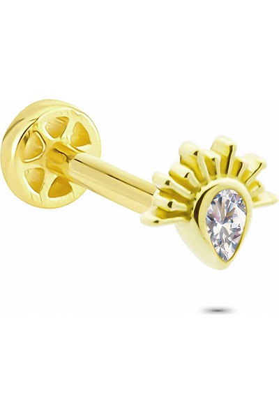 Glorria Altın Damla Tragus Piercing