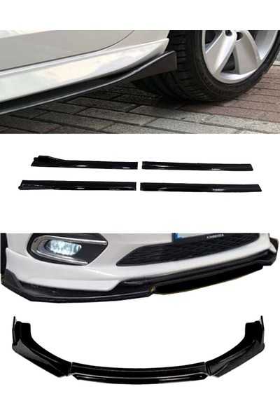 Toyota Corolla 2019 Sonrası Flaplı Yan Marşpiyel Eki + 4 Parça Siyah Ön Ek Piano Black Set Toyota Corolla 2019 Sonrası Flaplı Yan Marşpiyel Eki + 4 Parça Siyah Ön Ek Piano Black Set