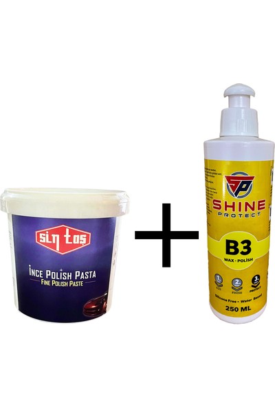 Sintaş 450gr Pasta Shine Protect 250gr B3 Cila Set Sintaş 450gr Pasta Shine Protect 250gr B3 Cila Set