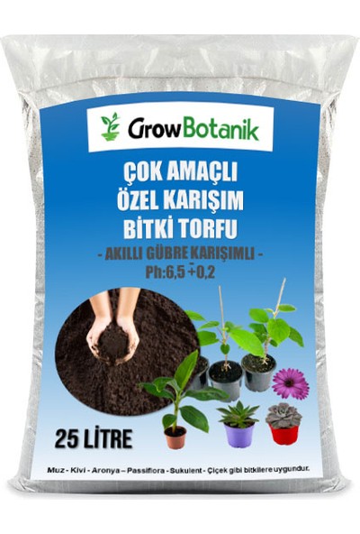 Bitki, Fidan Genel Kullanım Için Özel Karışım Akıllı Torf Toprak (50 Lt) Bitki, Fidan Genel Kullanım Için Özel Karışım Akıllı Torf Toprak (50 Lt)