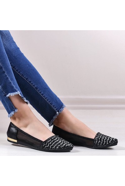 Pabucmarketi Kadın Babet Ayakkabı Siyah