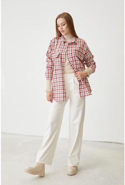 Miostil Çift Cep Gömlek-Kırmızı Miostil Çift Cep Gömlek-Kırmızı