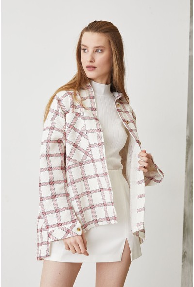 Miostil Desenli Gömlek-Kırmızı /ekru Miostil Desenli Gömlek-Kırmızı /ekru
