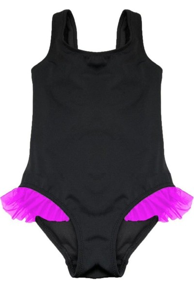 Deep Beach Siyah Pembe Fırfır Detaylı Kız Çocuk Mayo DB200618CM Deep Beach Siyah Pembe Fırfır Detaylı Kız Çocuk Mayo DB200618CM