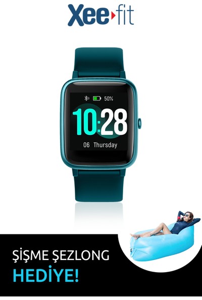 Tam Dokunmatik Renkli Ekran Suya Dayanıklı 8 Farklı Spor Modu Kol Saati Yeşil + Şişme Şezlong Hediyeli Tam Dokunmatik Renkli Ekran Suya Dayanıklı 8 Farklı Spor Modu Kol Saati Yeşil + Şişme Şezlong Hediyeli