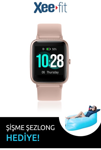 Tam Dokunmatik Renkli Ekran Suya Dayanıklı 8 Farklı Spor Modu Kol Saati Pembe + Şişme Şezlong Hediyeli Tam Dokunmatik Renkli Ekran Suya Dayanıklı 8 Farklı Spor Modu Kol Saati Pembe + Şişme Şezlong Hediyeli