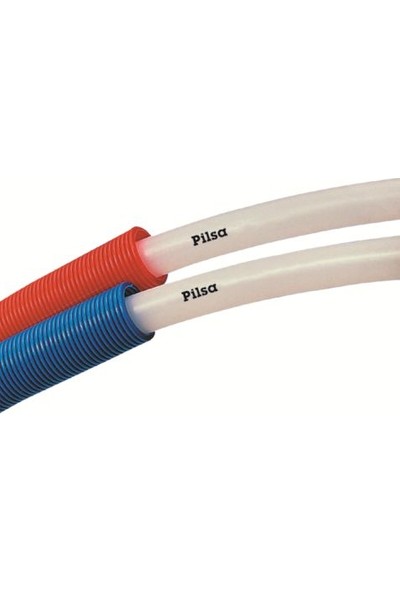 Pilsa Wavın Oksijen Bariyerli Kılıflı Boru Pex 16X2 100 Metre Kırmızı - Mavi Pilsa Wavın Oksijen Bariyerli Kılıflı Boru Pex 16X2 100 Metre Kırmızı - Mavi