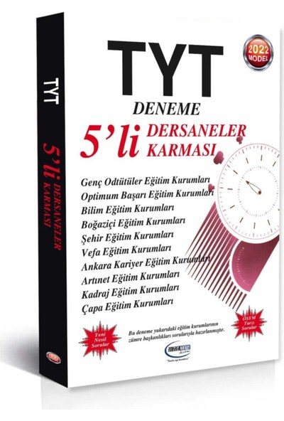 Ankara Kariyer Yayınları 2022 TYT 5 Li Dersaneler Karması Deneme